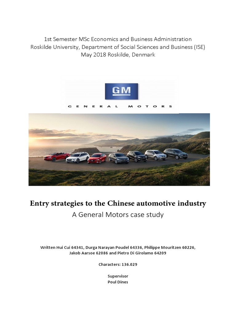 A General Motors Case Study | PDF | Joint Venture | Qualitative Research