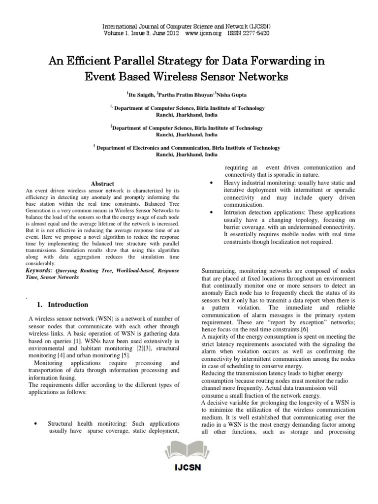Keywords:: Querying Routing Tree, Workload-Based, Response Time, Sensor Networks | PDF ...