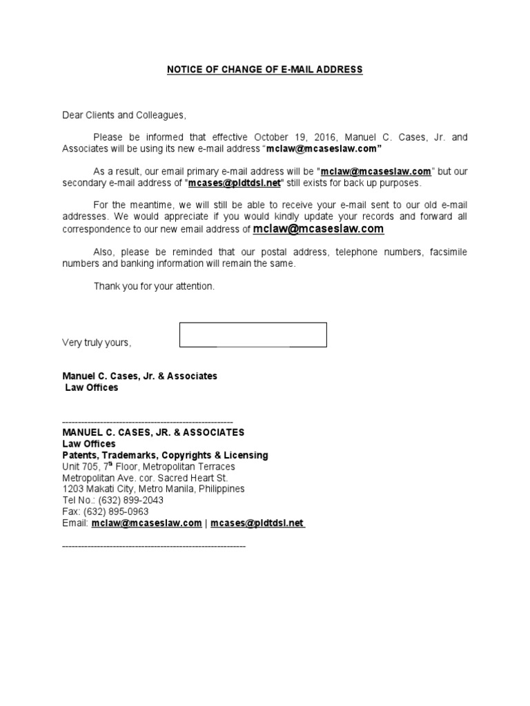 Email Address Change Notification | PDF | Career & Growth | Finance ...