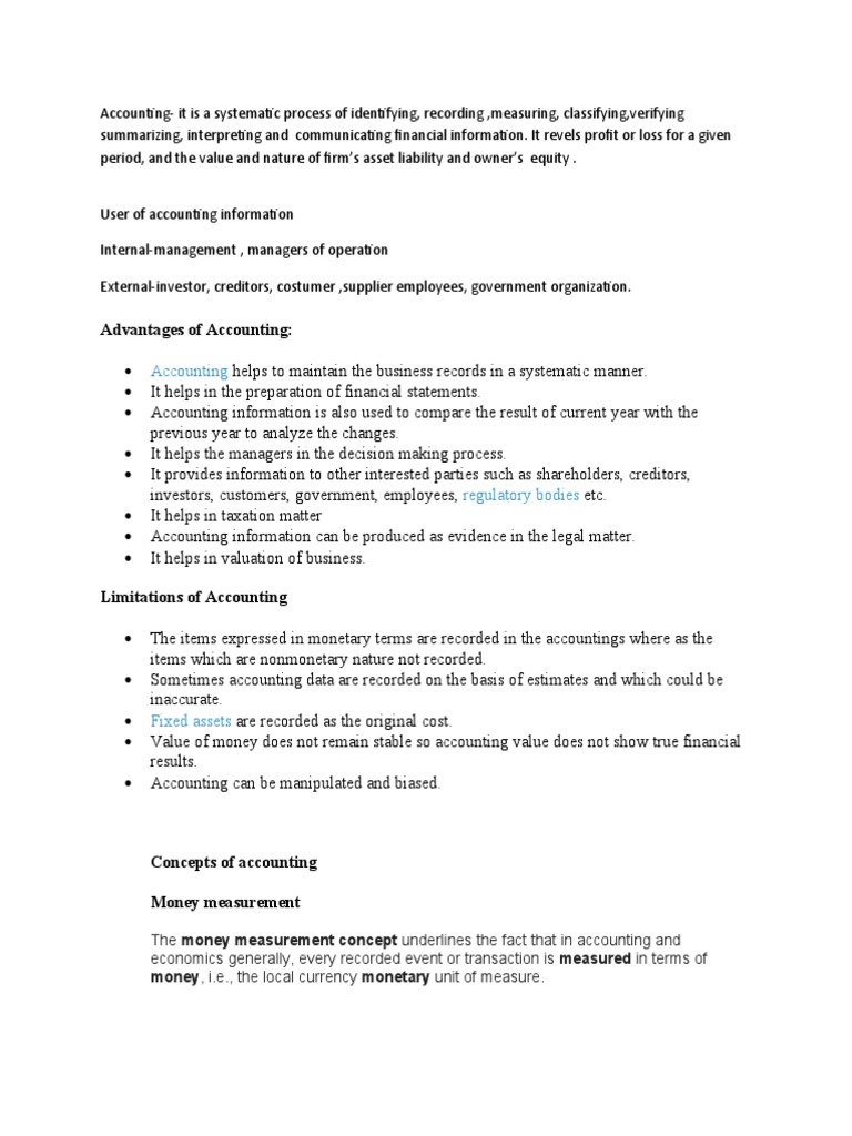 Accounting Unit 1 | PDF | Balance Sheet | Accounting