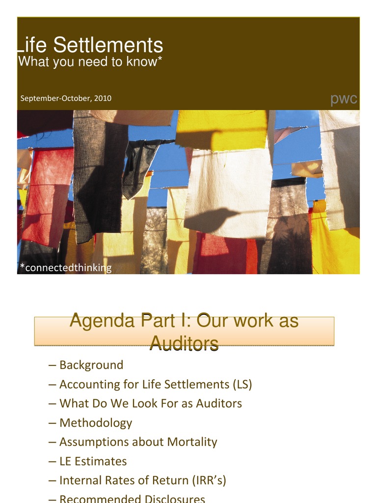 Life Settlements: What You Need To Know | PDF | Pricewaterhouse Coopers ...