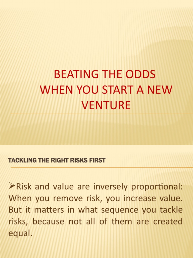 2.beating The Odds When You Launch A New Venture | PDF | Risk | Startup ...