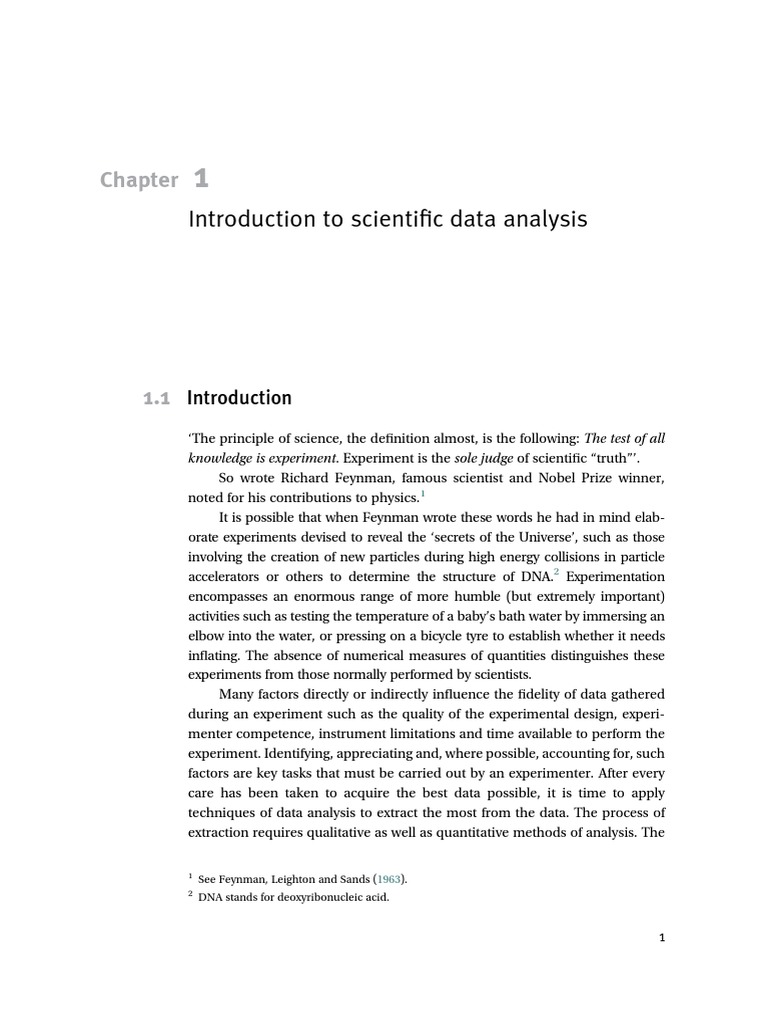 Introduction To Scientific Data Analysis: See Feynman, Leighton and ...