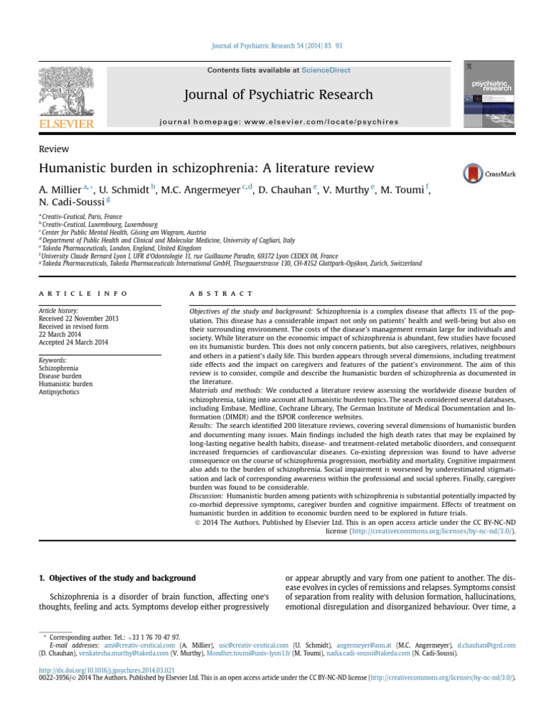 Journal of Psychiatric Research | PDF | Schizophrenia | Social Stigma