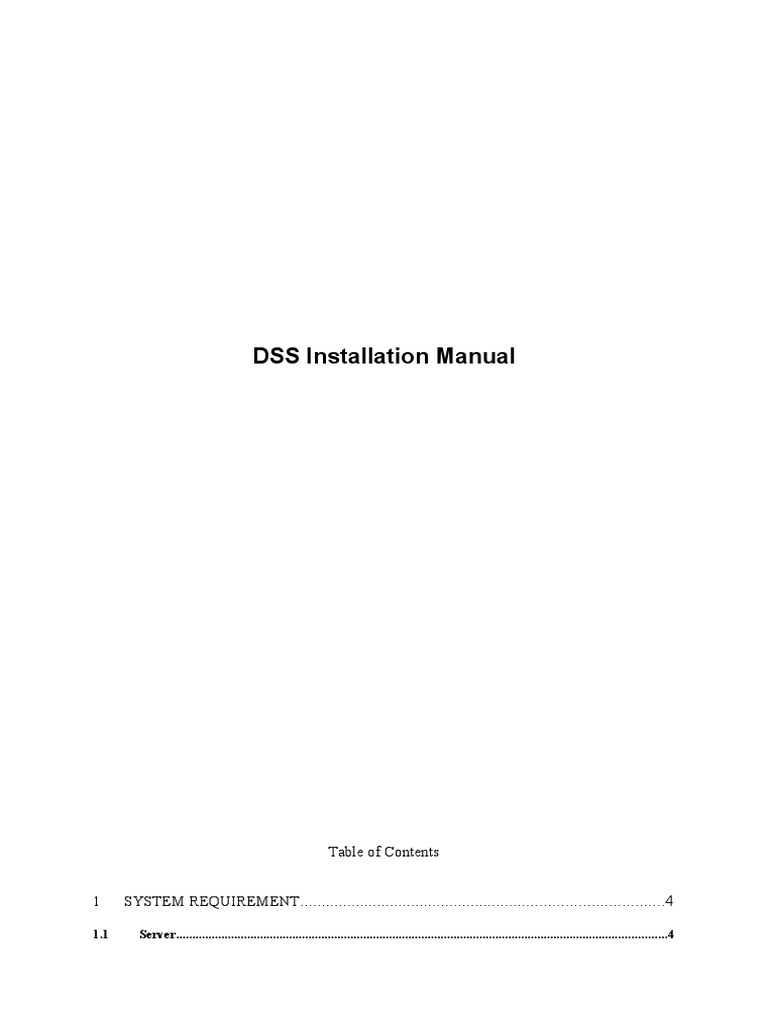 DSS Installation Manual 2009-3 | PDF | Port (Computer Networking) | Booting