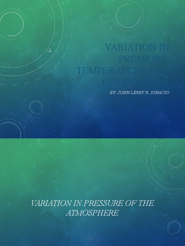 Atmospheric Variations: An Analysis of Pressure, Temperature ...