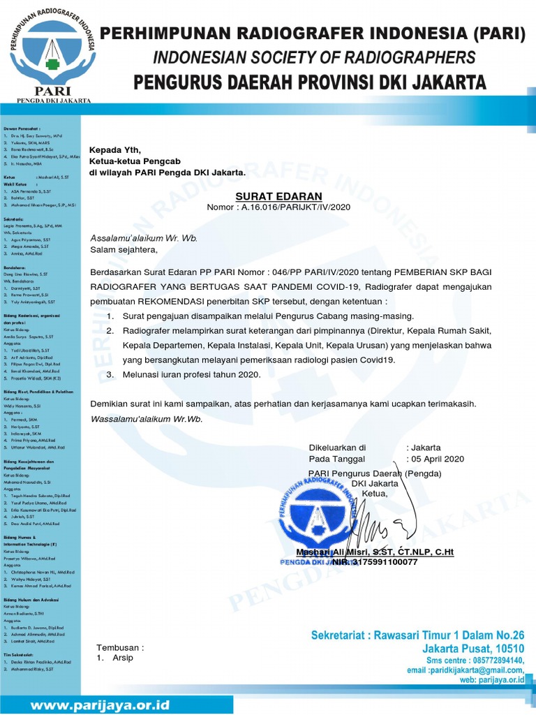 SK Tugas Radiografer | PDF