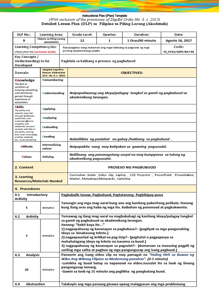 DLP Hakbang Sa Pagbubuod | PDF