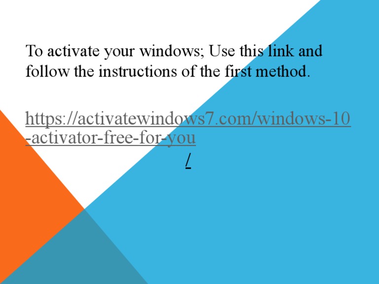 Activator-Free-For-You: To Activate Your Windows Use This Link and ...