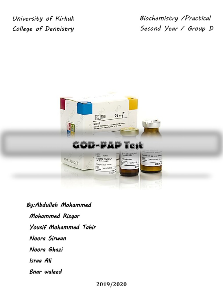 GOD-PAP Test | PDF | Spectrophotometry | Glucose