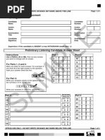 B1 Preliminary Reading Sample Answer Sheet | PDF