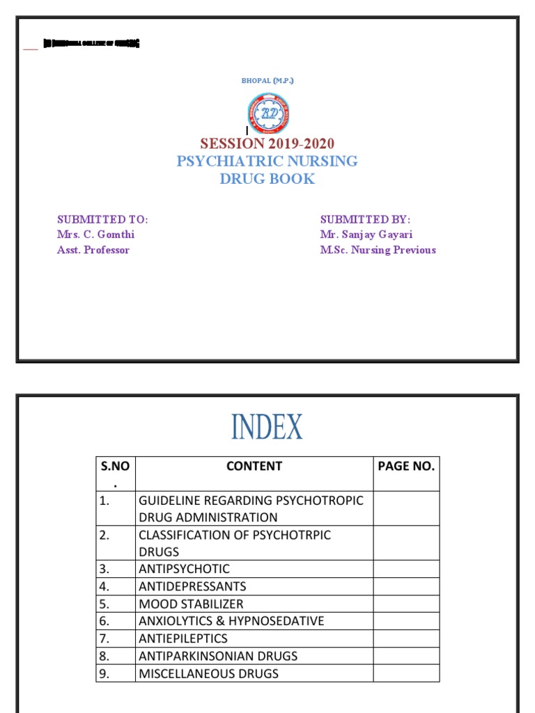 01 Drug File MHN | PDF | Antidepressant | Medical Specialties