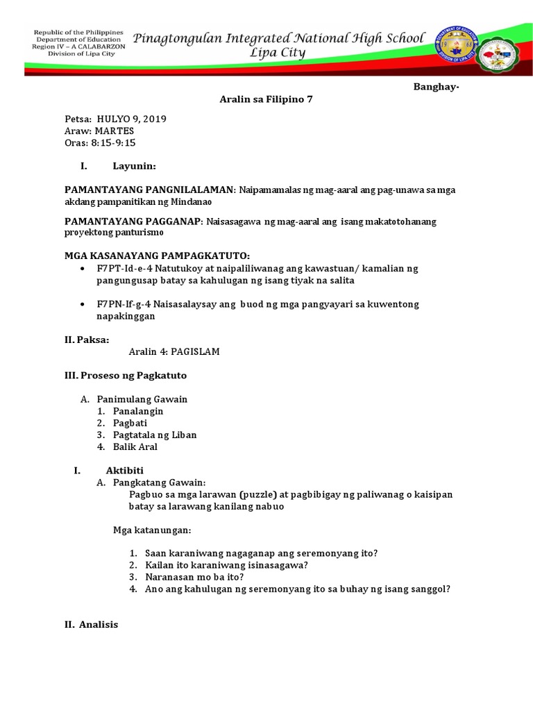 Munting Pagsinta Semi Detailed Plan | PDF