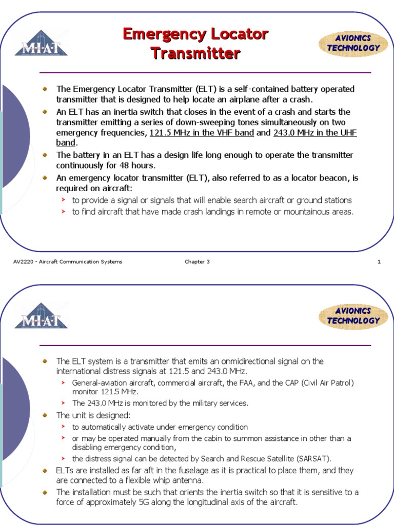 Locating Crashed Aircraft: Understanding the Critical Role and Operation of Emergency Locator ...