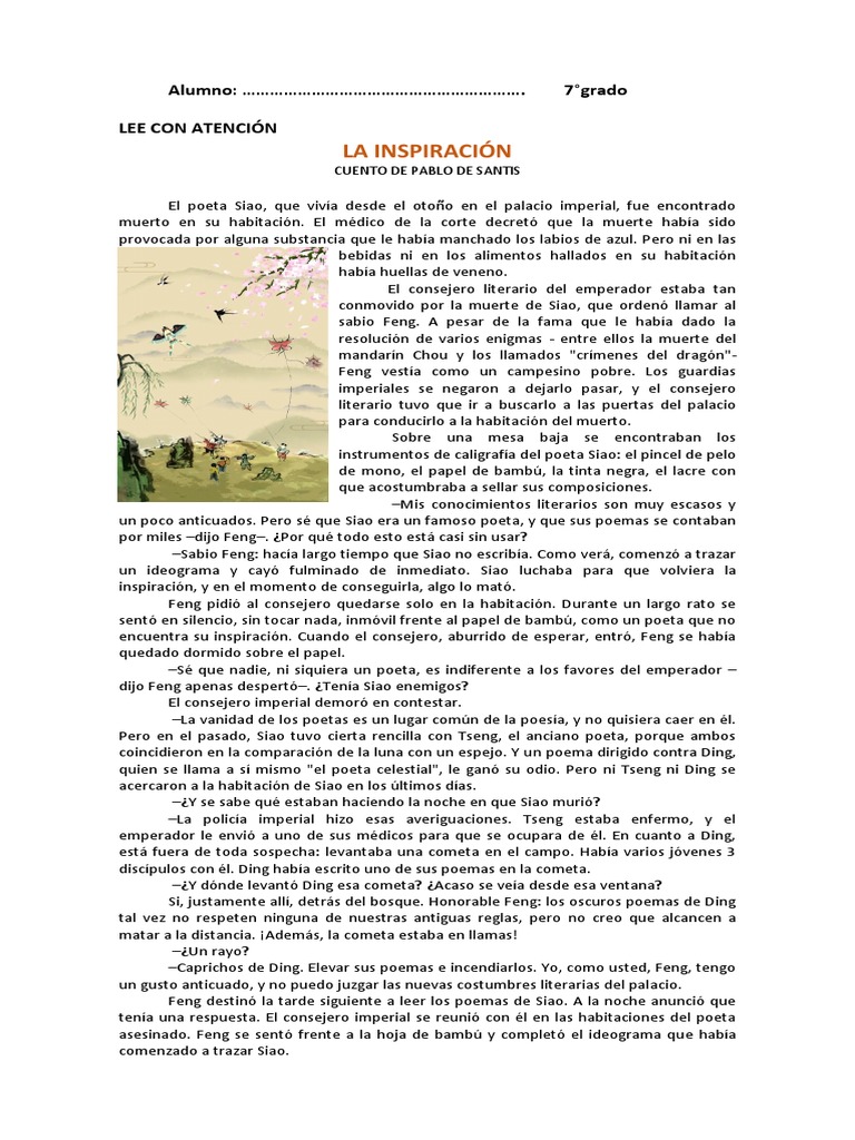 El enigma de "La Inspiración" | PDF | Poesía