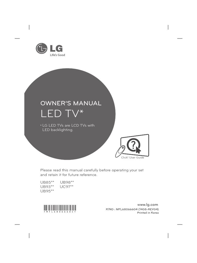 Manual TV LG PDF | PDF | Hdmi | Cable Television