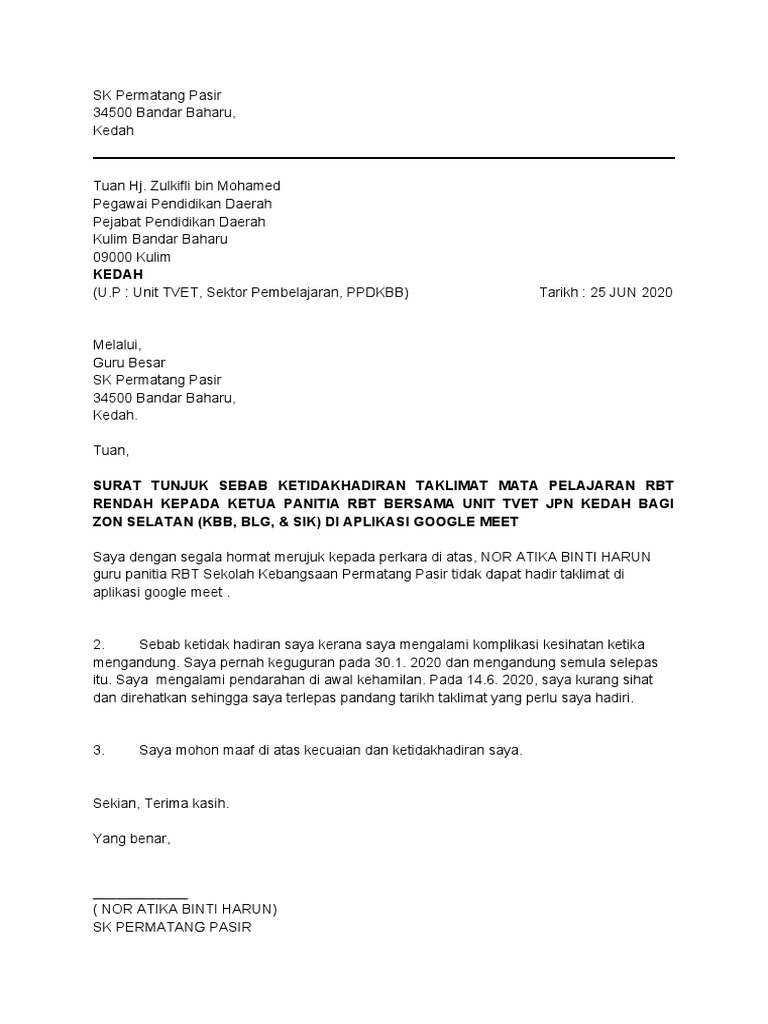 Surat Tunjuk Sebab | PDF