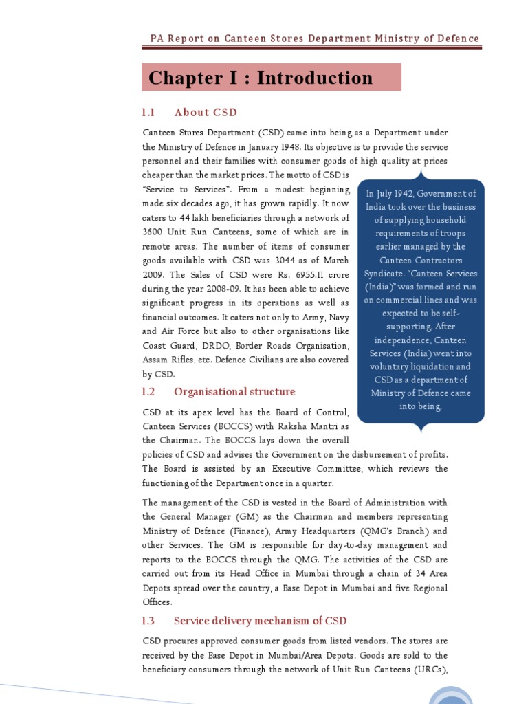 Chapter I: Introduction: 1.1 About CSD | PDF | Debits And Credits | Banks