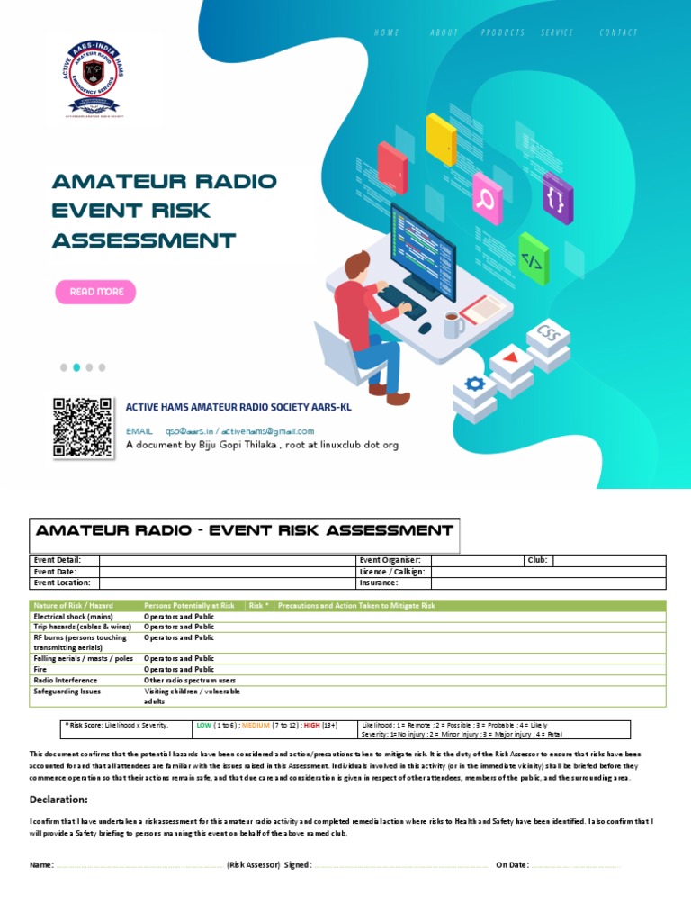 Amateur Radio Event Risk Assessment | PDF | Amateur Radio | Risk
