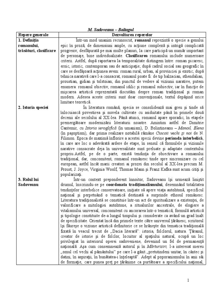Baltagul - Pentru BAC | PDF