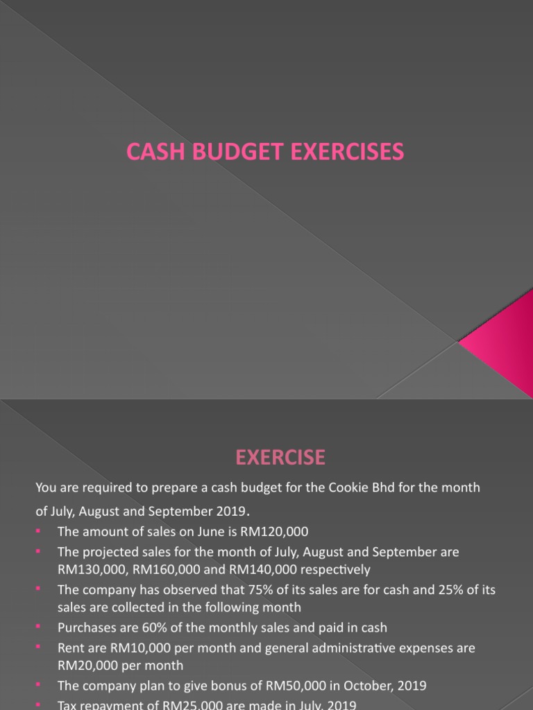 Cash Budget Exercises | Download Free PDF | Interest | Loans