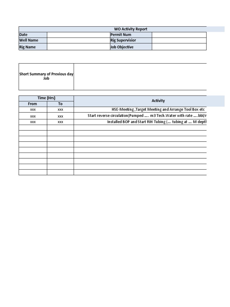 WO Activity Report Summary | PDF | Technology & Engineering