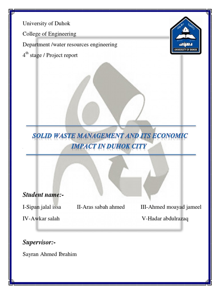 Solidwaste Management Project | PDF | Municipal Solid Waste | Waste ...