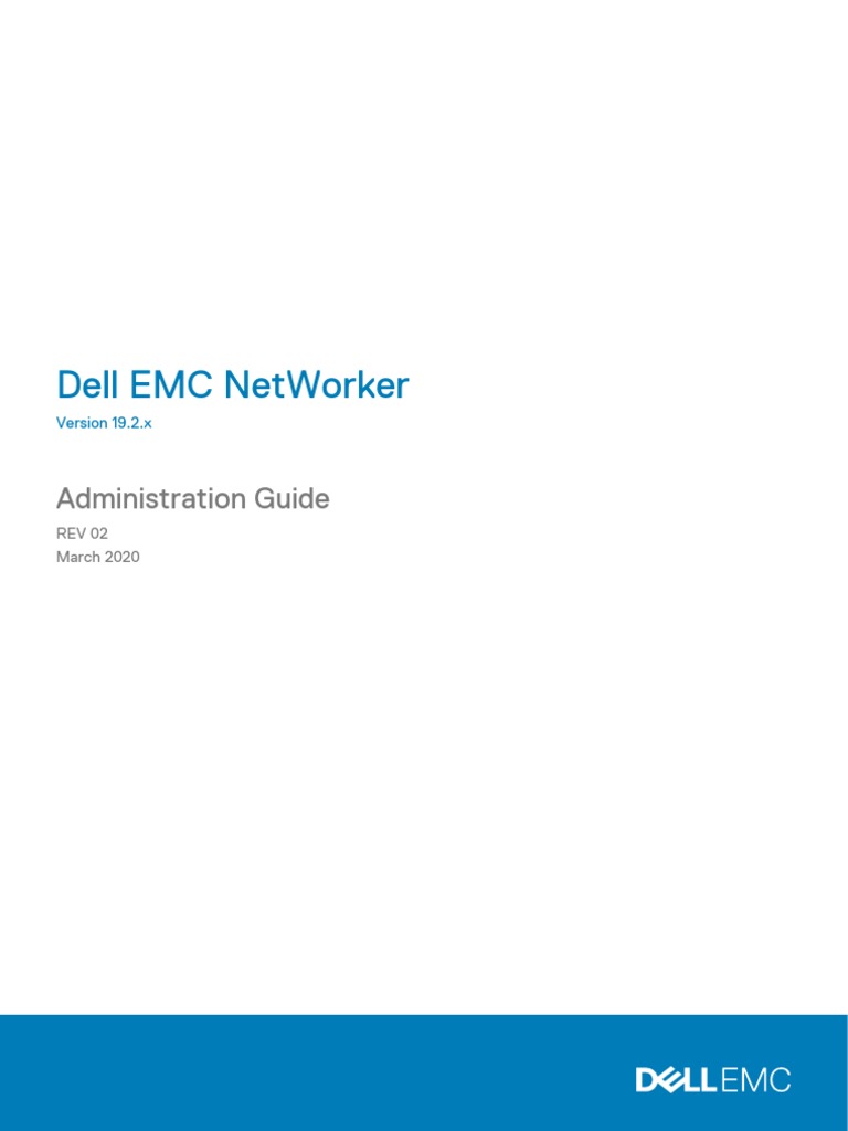 Dell EMC NetWorker 19.2 | PDF | Backup | Computer Data Storage