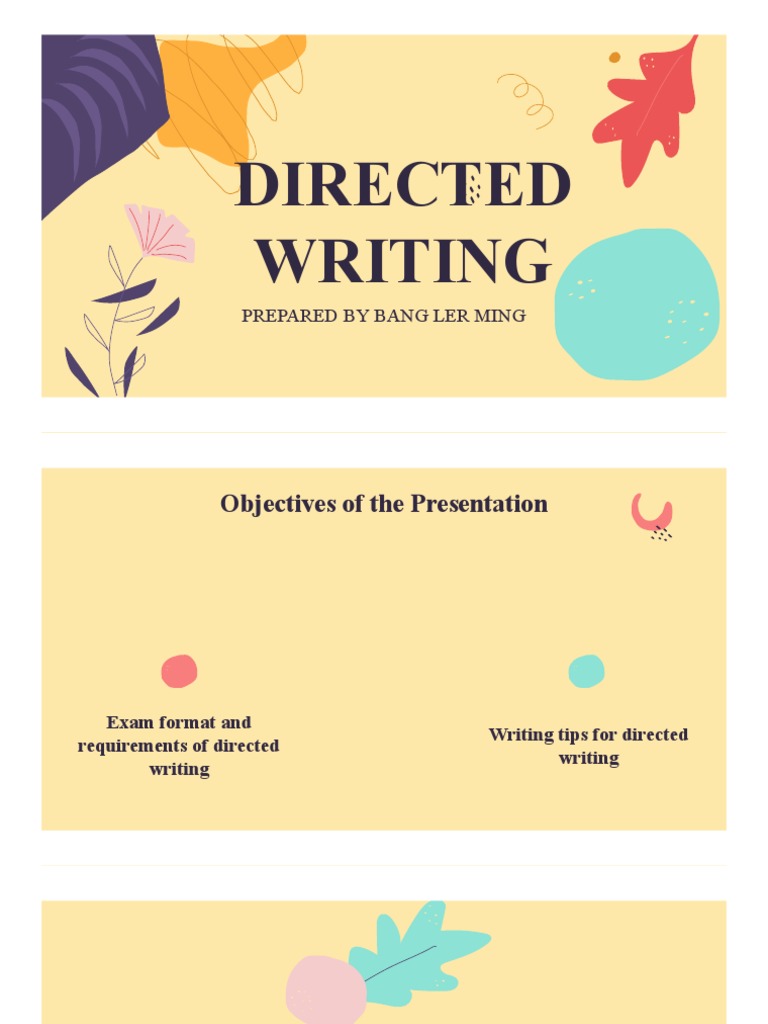 Directed Writing: Prepared by Bang Ler Ming | PDF | Semiotics | Cognition