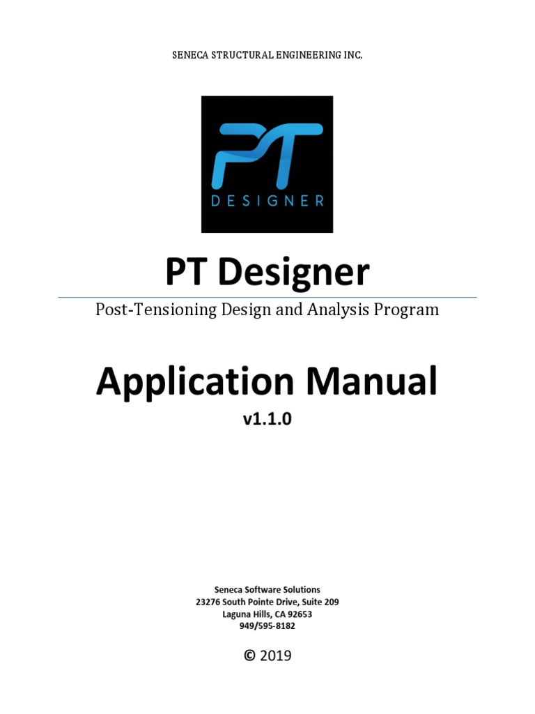 PT Designer Application Manual: Post-Tensioning Design and Analysis ...
