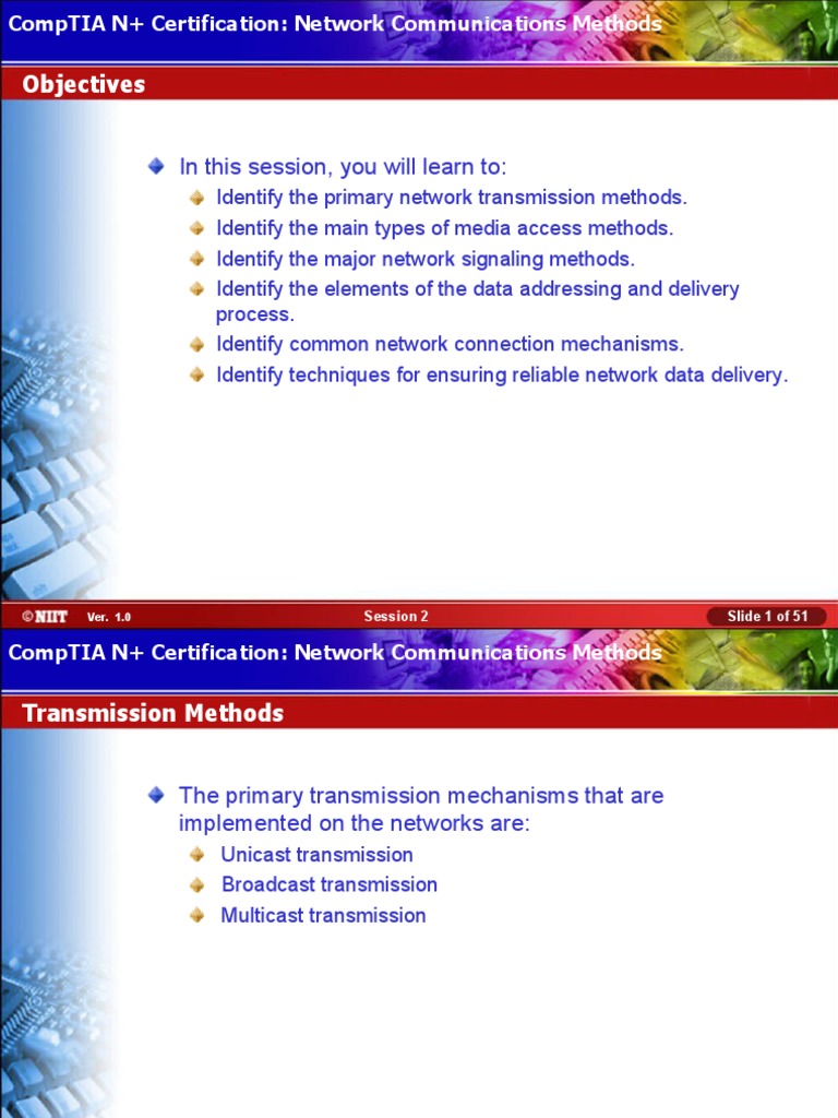 CompTIA N+ Session 02 | PDF | Data Transmission | Multiplexing