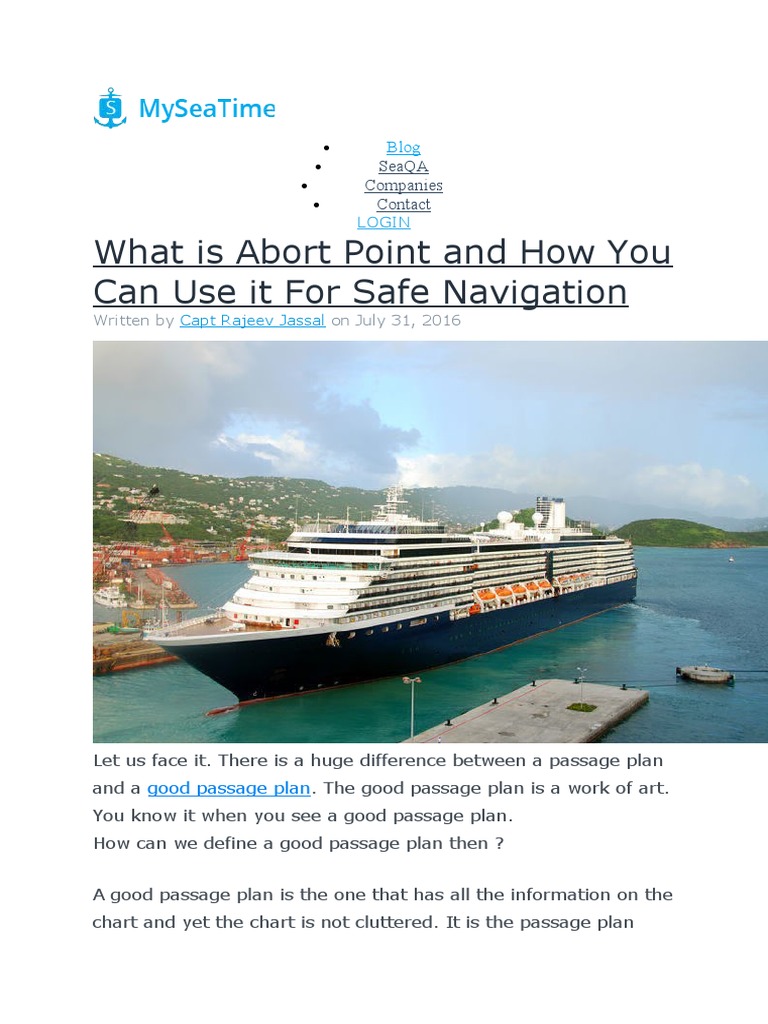 What Is Abort Point and How You Can Use It For Safe Navigation | PDF ...