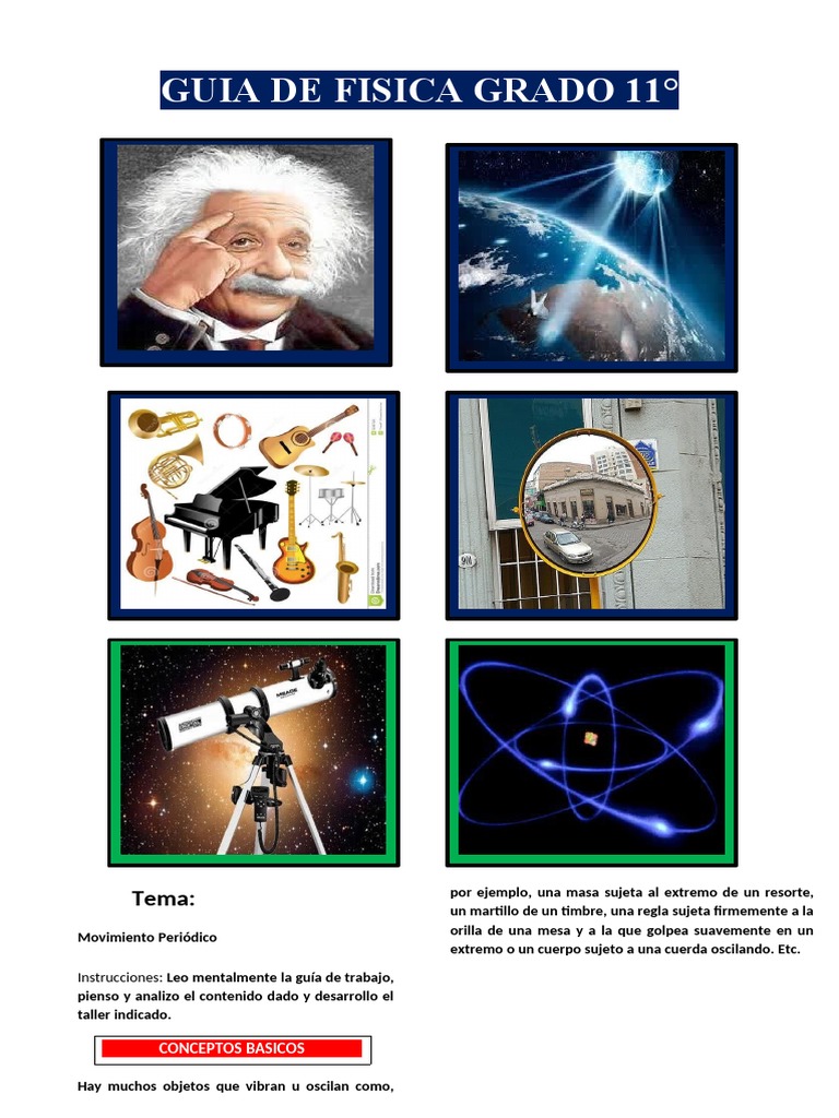 11° Guia # 3 Movimiento Periodico | PDF | Oscilación | Frecuencia