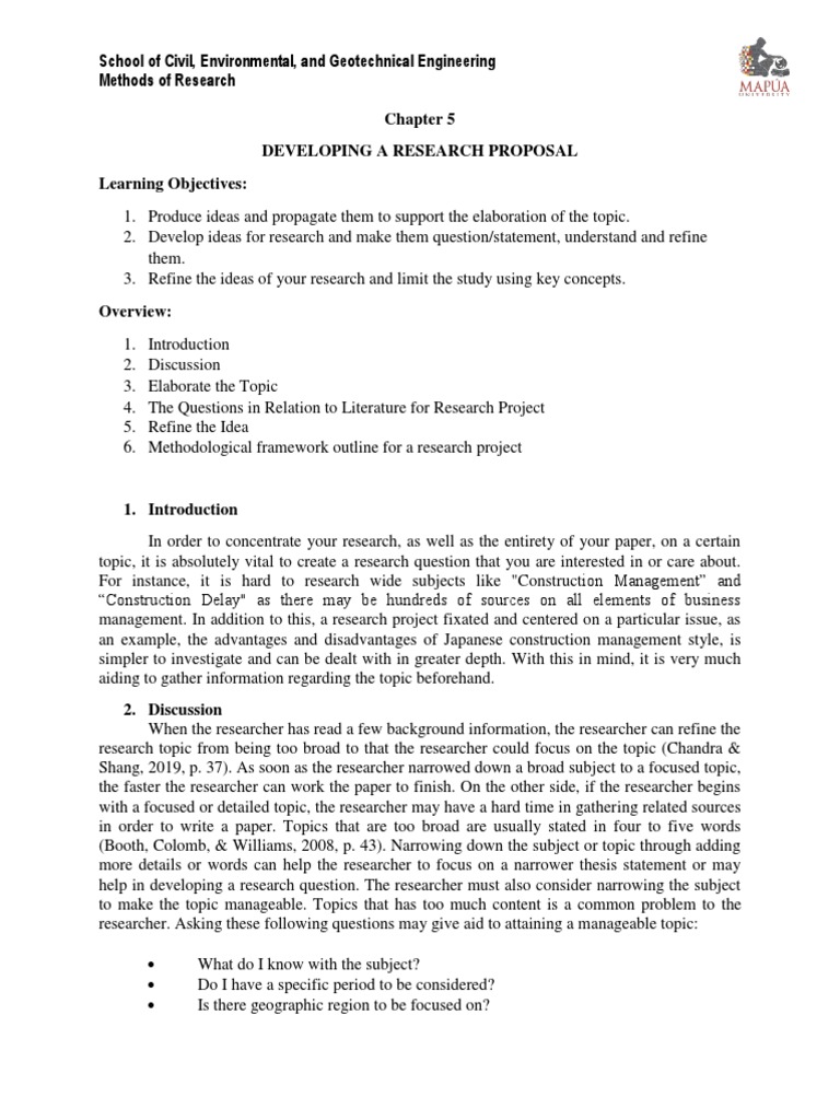Developing Researchable Questions: Guidance on Formulating Focused and ...