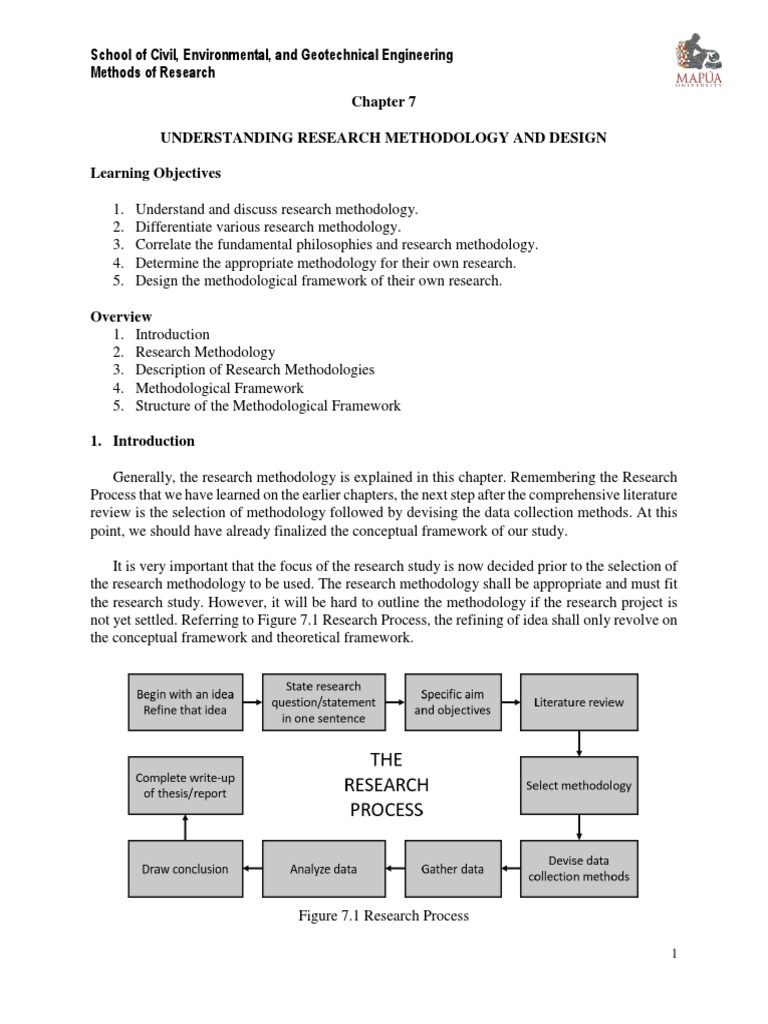 Chapter 7 - Understanding Research Methodology | Download Free PDF ...