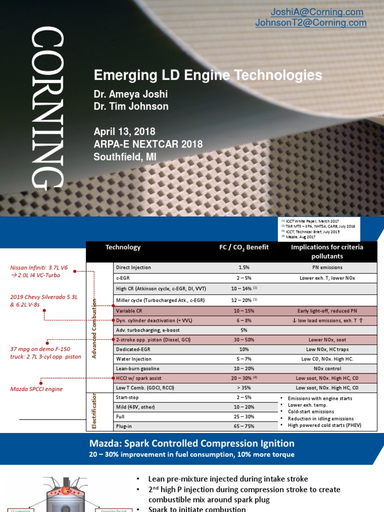 Johnson - Corning LD Powertrain Directions | PDF | Diesel Engine | Fuel Economy In Automobiles