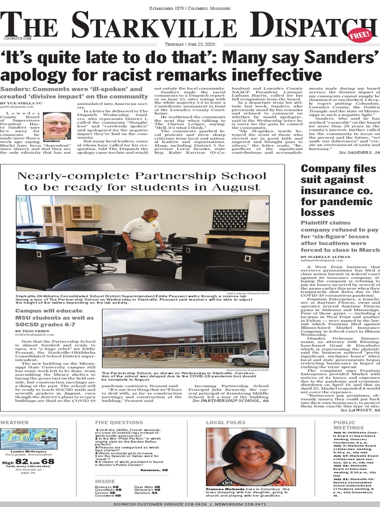 Starkville Dispatch Eedition 6-25-20 | PDF | Government