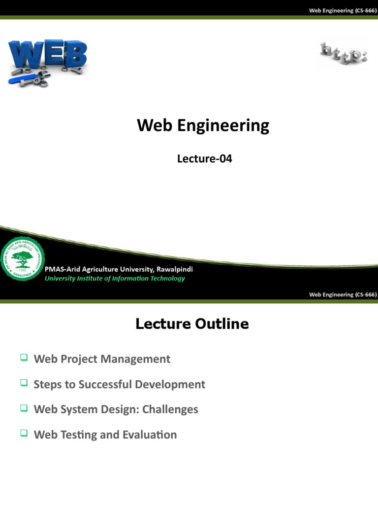 Web Engineering Lec 04 | PDF | Project Management | World Wide Web