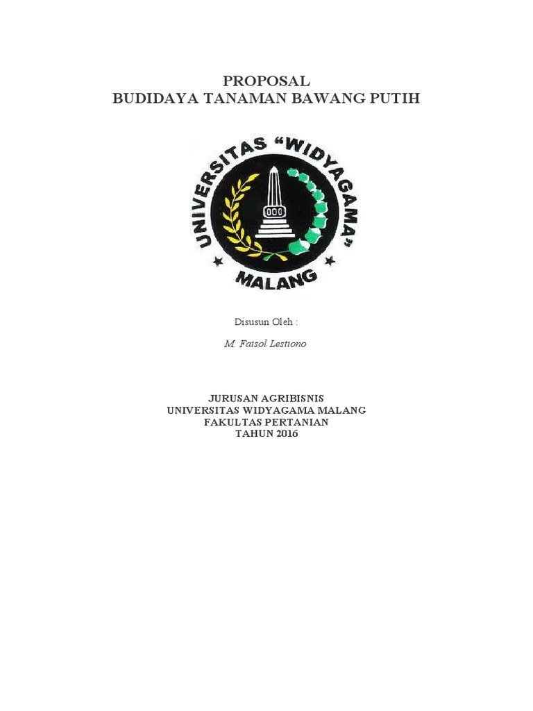 Proposal Budidaya Tanaman Bawang Putih | PDF