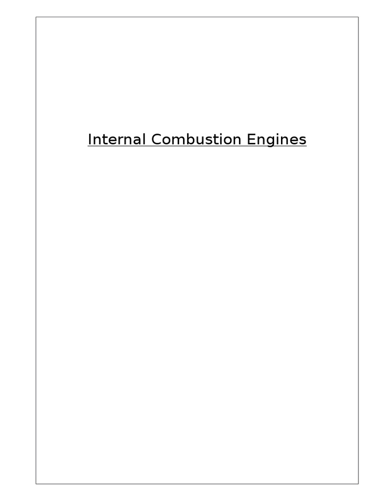 Internal Combustion Engines | PDF | Internal Combustion Engine | Piston