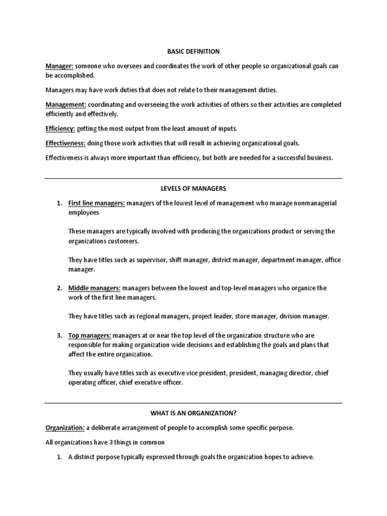 Principles of Management Notes | PDF | Bias | Decision Making