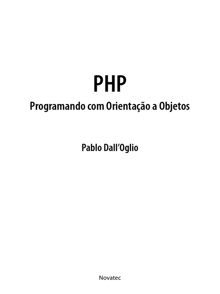 PHP Programando Com Orientação A Objetos | PDF