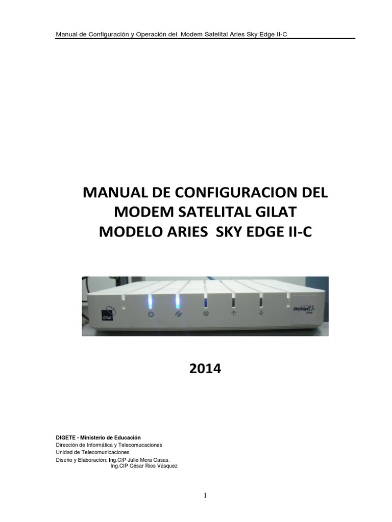 Manual Del Configuracion Del Modem Satelital Gilat | PDF | Protocolos ...