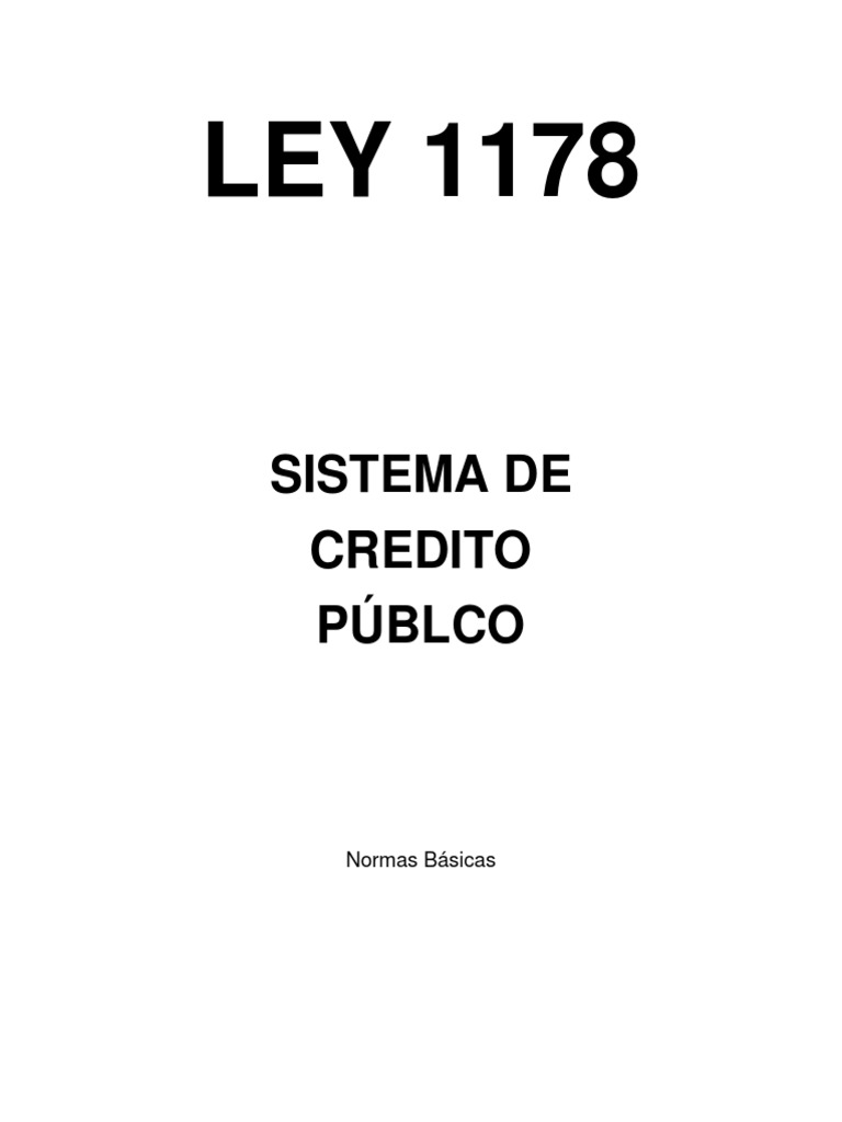 NormasBasicasSistemaCreditoPublico PDF | Descargar gratis PDF | Deuda | Deuda gubernamental