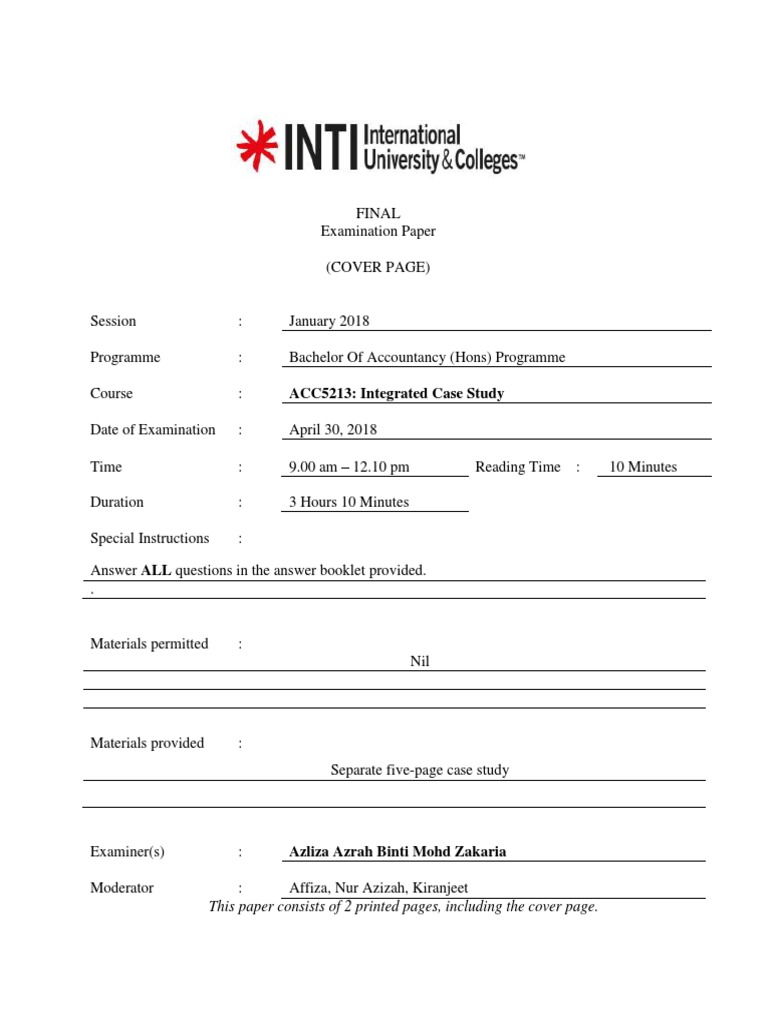 Integrated Case Study | PDF | Swot Analysis | Quality Management