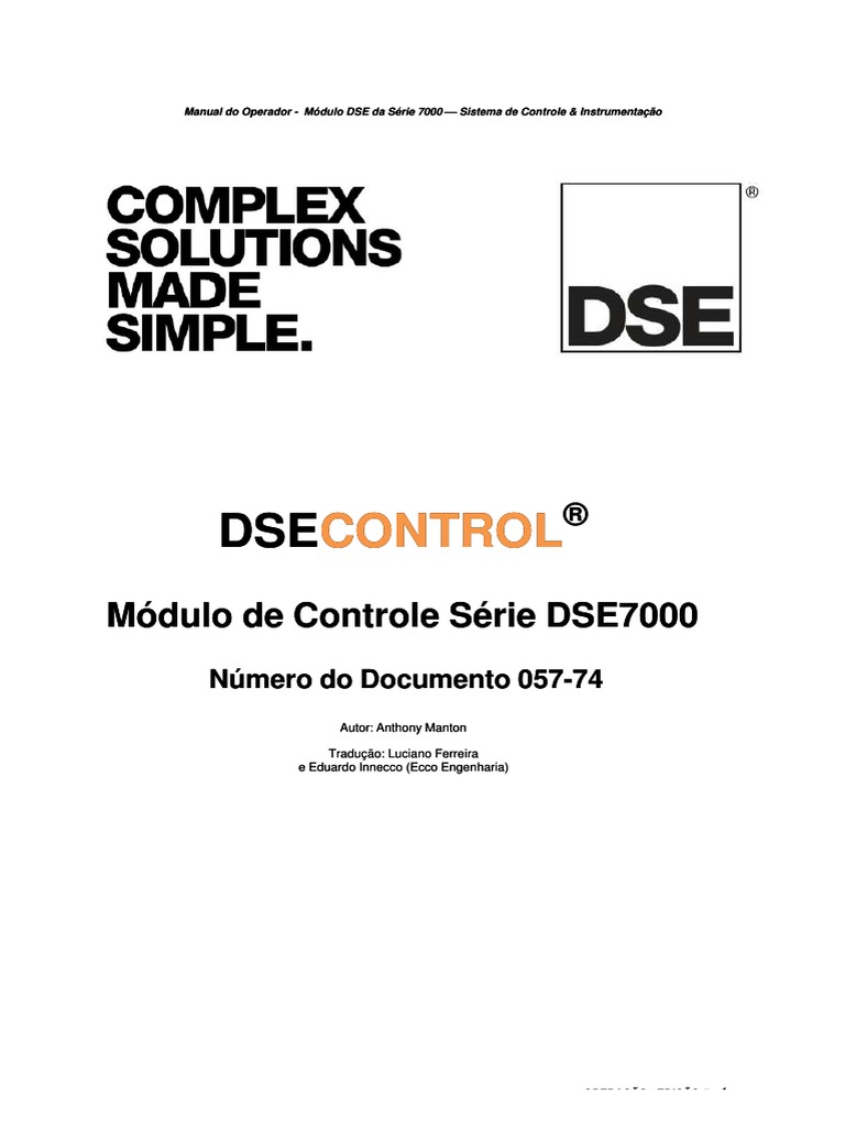 Manual Dse 7320 PDF | PDF | Eletromagnetismo | Eletrônicos