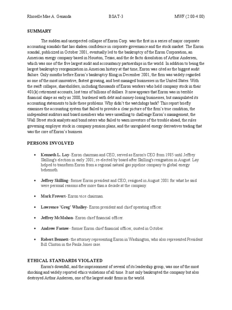 Enron Fraud | PDF | Enron | Accounting
