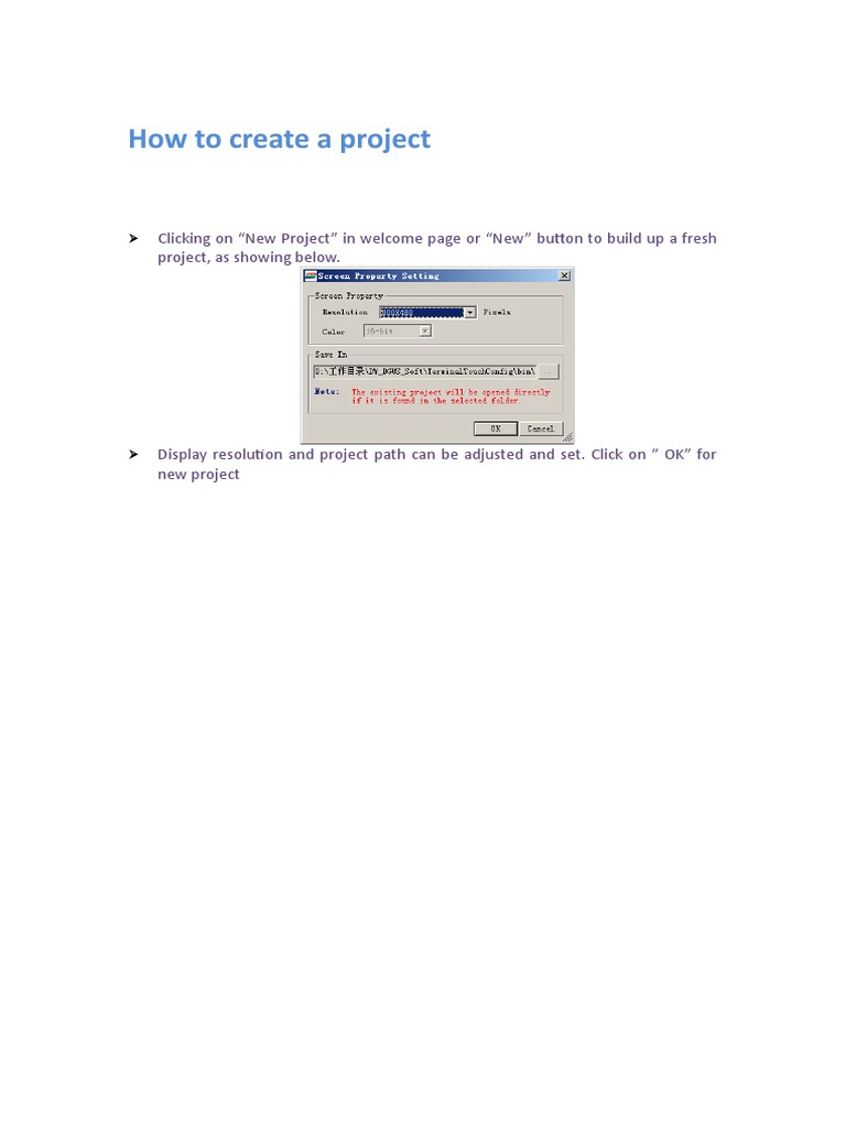 Creating a New Project Step-by-Step | PDF
