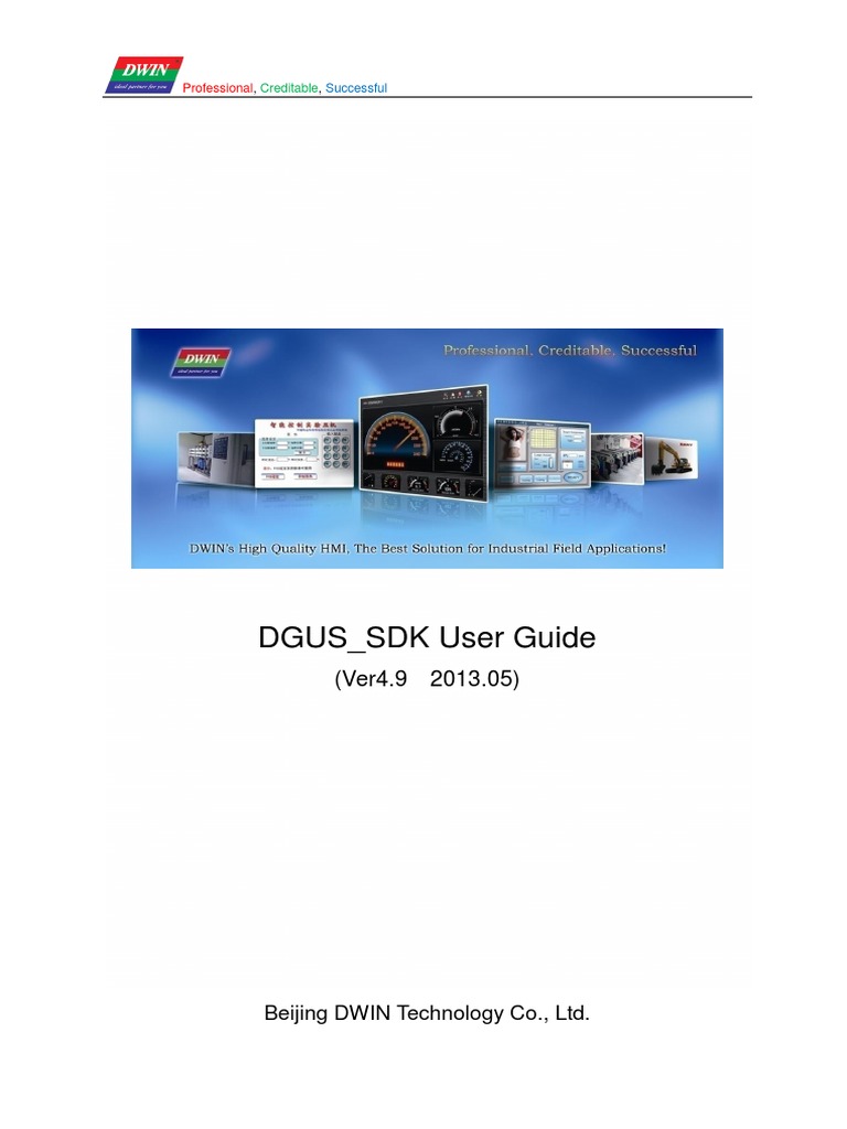 DGUS - SDK User Guide: Beijing DWIN Technology Co., LTD | PDF | Icon (Computing) | Pointer ...