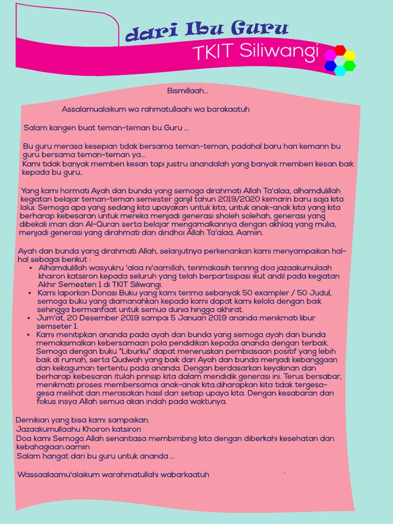 Kesan dan Harapan untuk Ibu Guru | PDF | Kesehatan Holistik